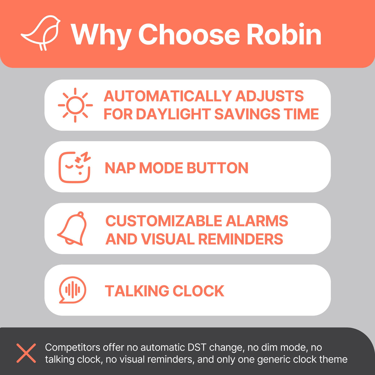 Robin 8" Day Clock Mahogany – Robin Clock